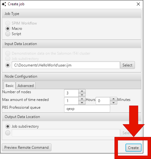 Using HPC Workflow Manager to start a new Macro job - fiji-hpc/parallel ...